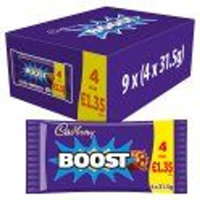 Cadbury Boost Chocolate Bar 4 Pack Multipack Cadbury Boost Chocolate Bar 4 Pack Multipack