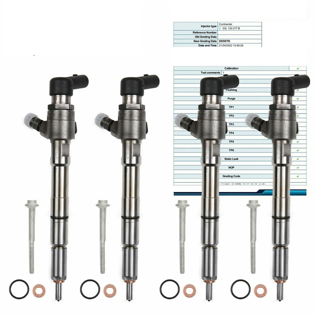 4 X Injecteur 03L130277 B Siemens VW Moteur Caya 1,6 Tdi CONTINENTAL