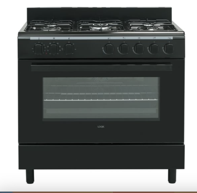 LOGIK LFTG90B18 90 cm Dual Fuel Range Cooker - Black