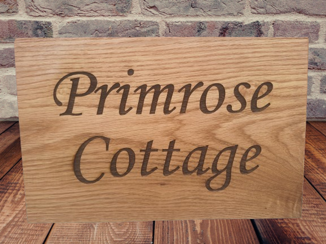 Solid Oak House Sign Various Sizes