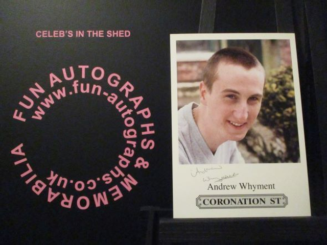 Andrew Whyment (Kirk Sutherland) Original Coronation Street Pre-Print ...