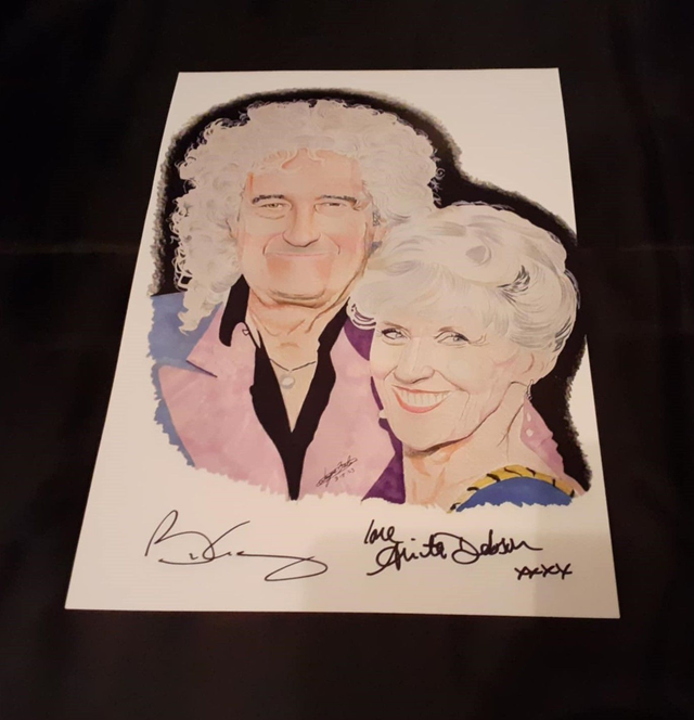 Brian May & Anita Dobson Limited Edition Signed A4 Portrait Print At ...