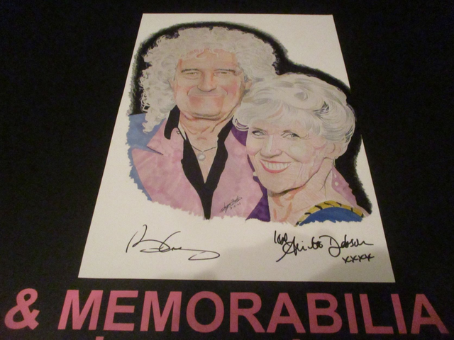 Brian May & Anita Dobson Limited Edition Signed A4 Portrait Drawing ...