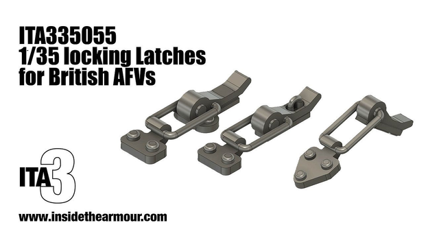 ITA335055, Locking Latches for British AFV Stowage Bins