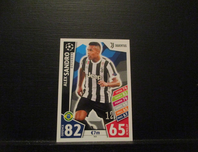 Alex Sandro - UEFA Champions League Match Attax 2017/18 Original ...