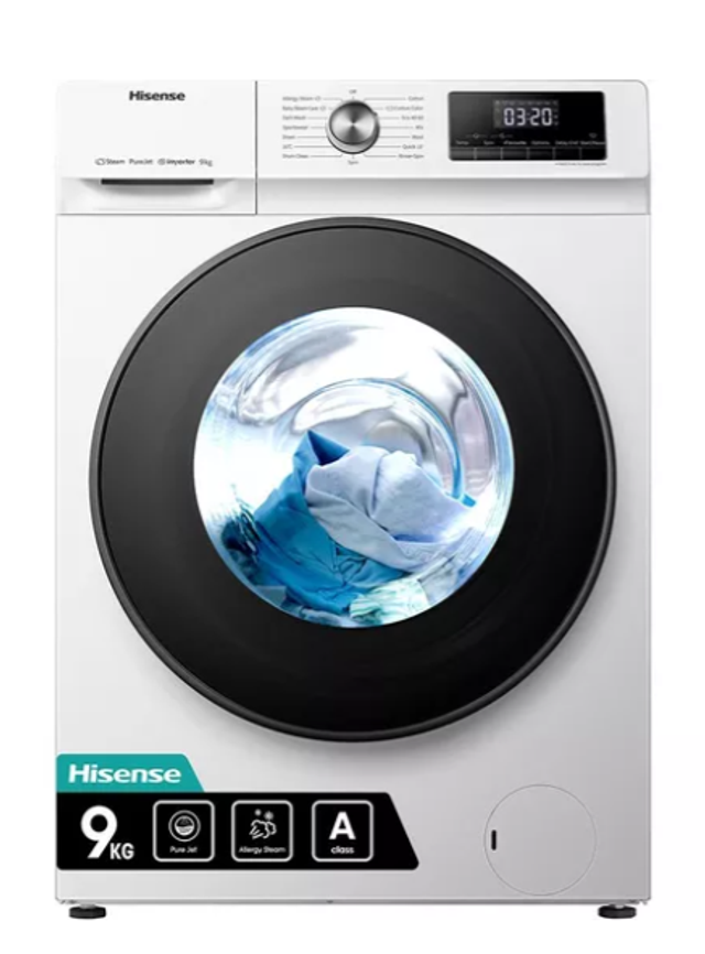HISENSE 3 Series WFQA9014EVJM 9 kg 1400 rpm Washing Machine - White