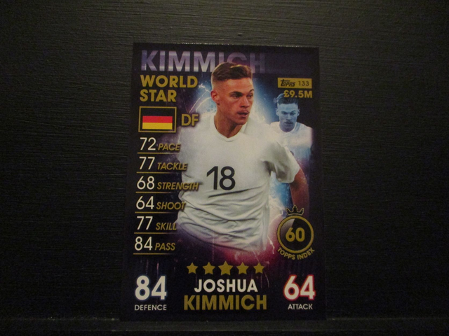 Joshua Kimmich - World Star Match Attax 101 Original Trading Card