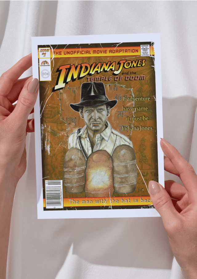 Indiana Jones Comic Cover Art Greeting Card
