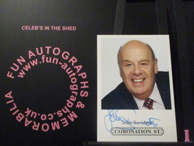 John Savident (Fred Elliott) Authentic Autographed Coronation Street ...