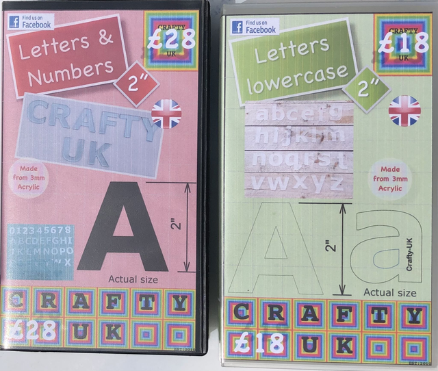 2" High Letters Upper and Lower case Numbers and