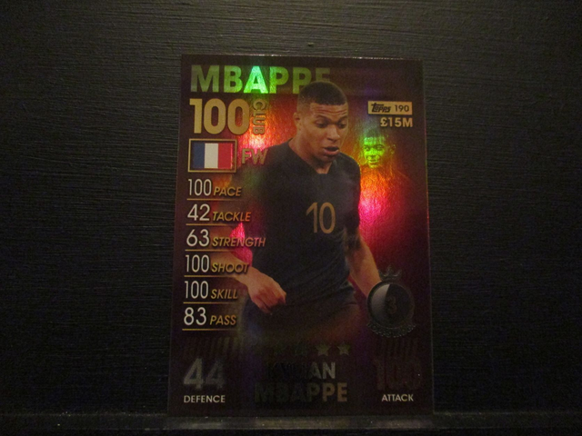 Kylian Mbappe - 100 Club Match Attax 101 Original Trading Card