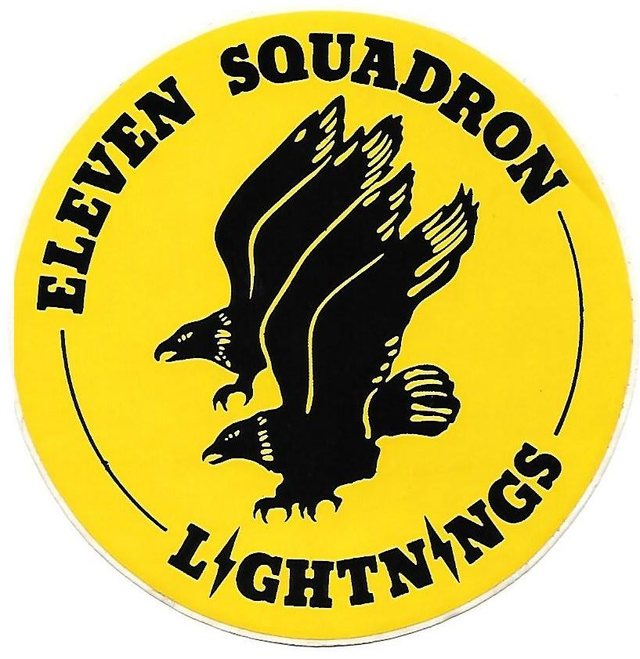 Retro 1980's era 11(F) Squadron sticker