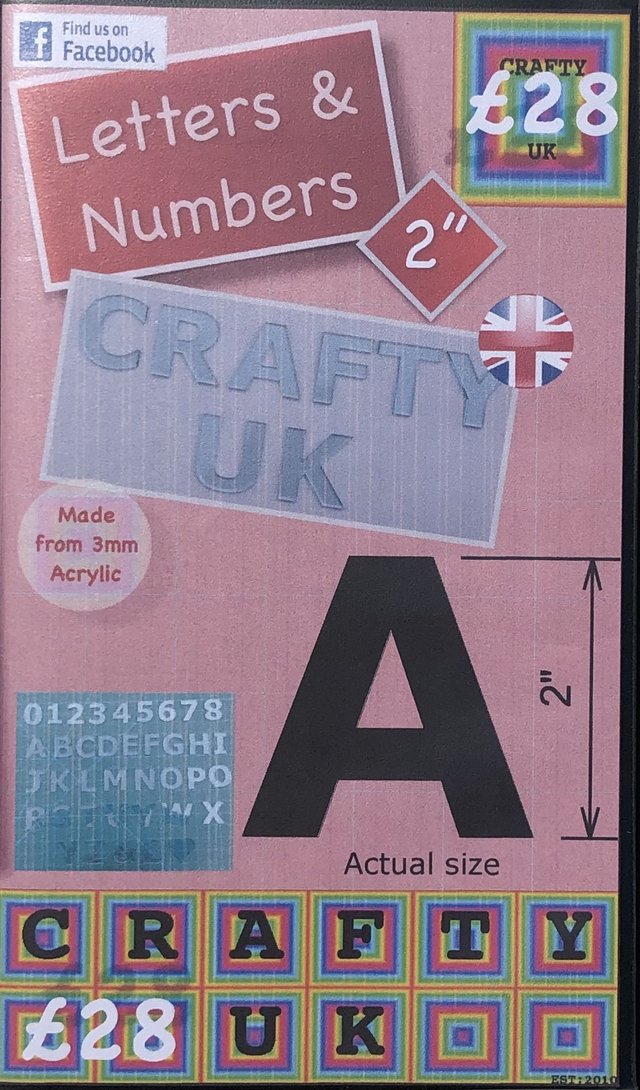 2" High Letters Upper and Lower case Numbers and