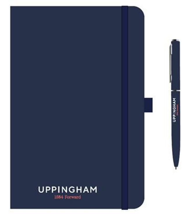 Uppingham A5 notebook with matching pen