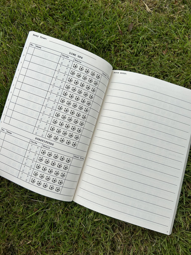 A5 Football Fan Scout Coach Notebook Notepad Journal Match Player ...