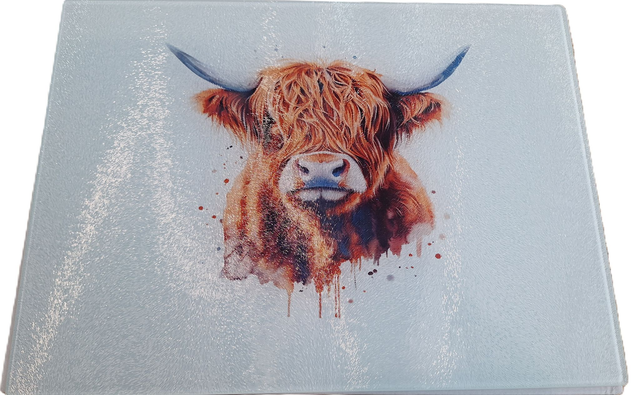 Chopping Board / Work Top Saver (Toughened Glass) Animals