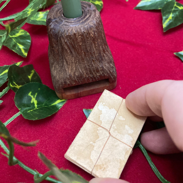 Hand-carved Tree Stump Spell Candle Holder (with petition holder and ...