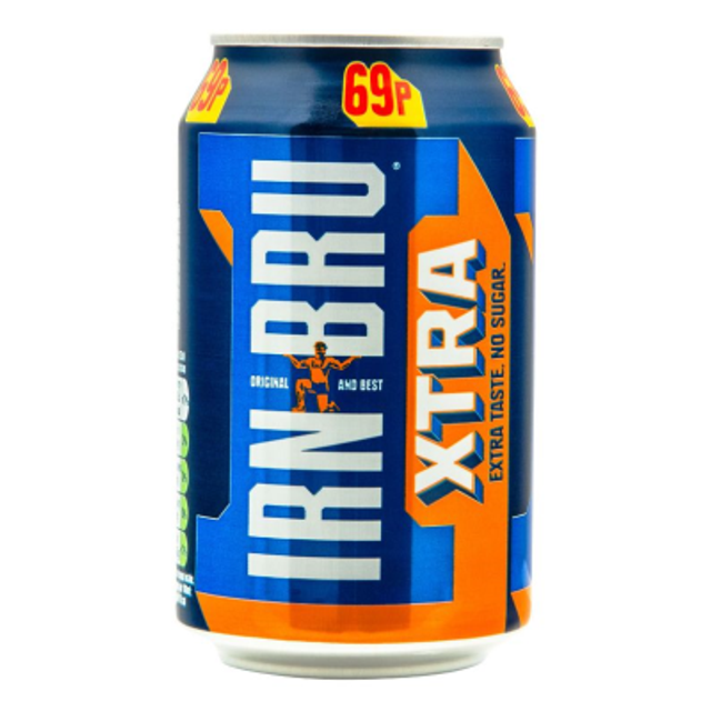 IRN BRU XTRA SUGAR FREE 330ML CAN