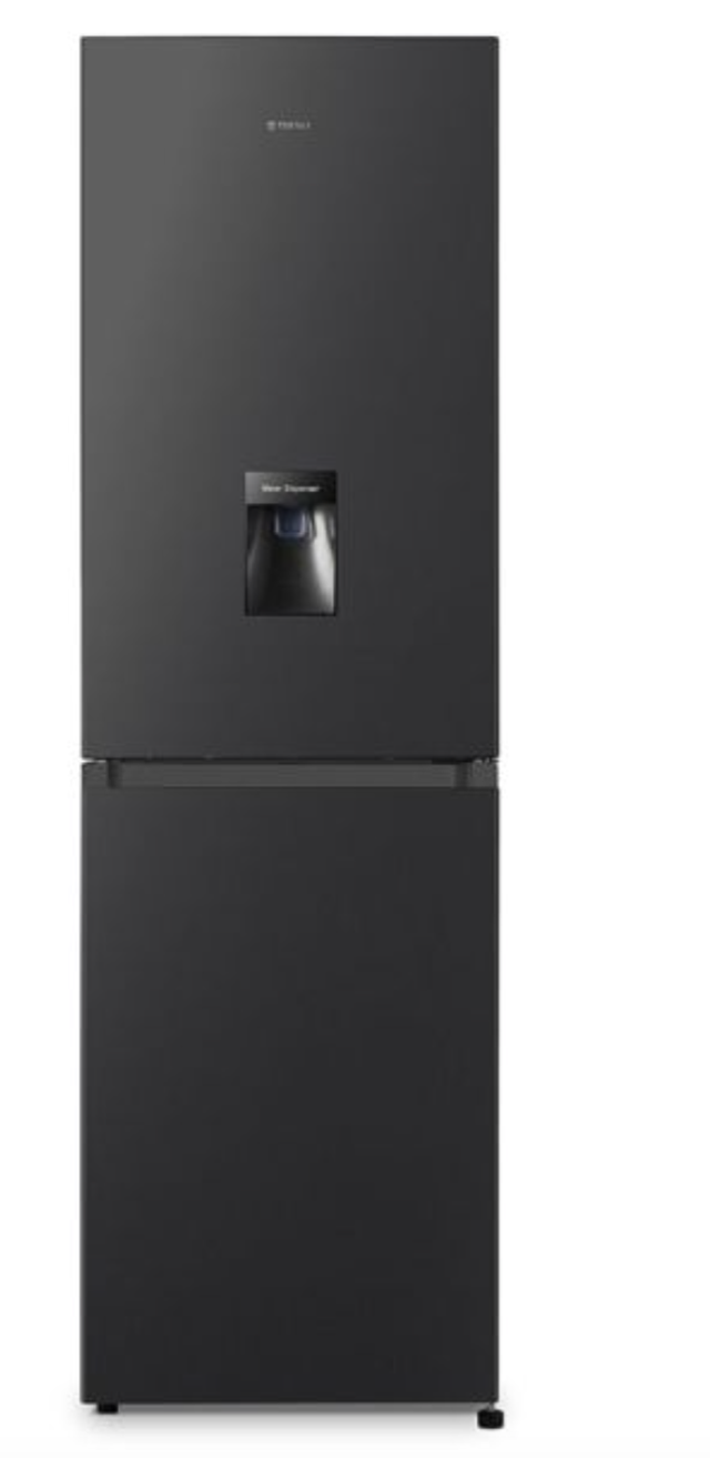 Teknix FFH1825WB Fridge Freezer F/F + Water Dispenser Black