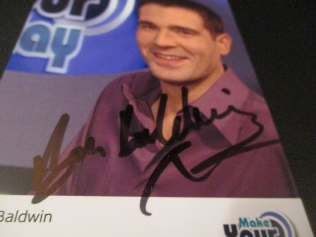 Ben Baldwin Authentic Autographed Make Your Play 6x4 Cast Card (2)