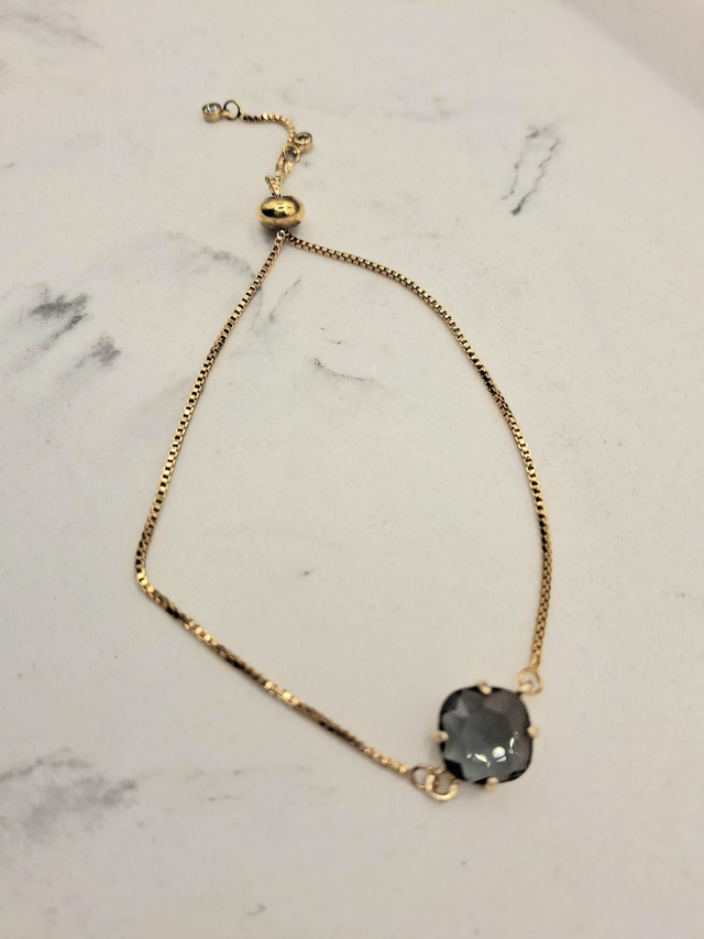 Smokey Quartz coloured crystal bracelet