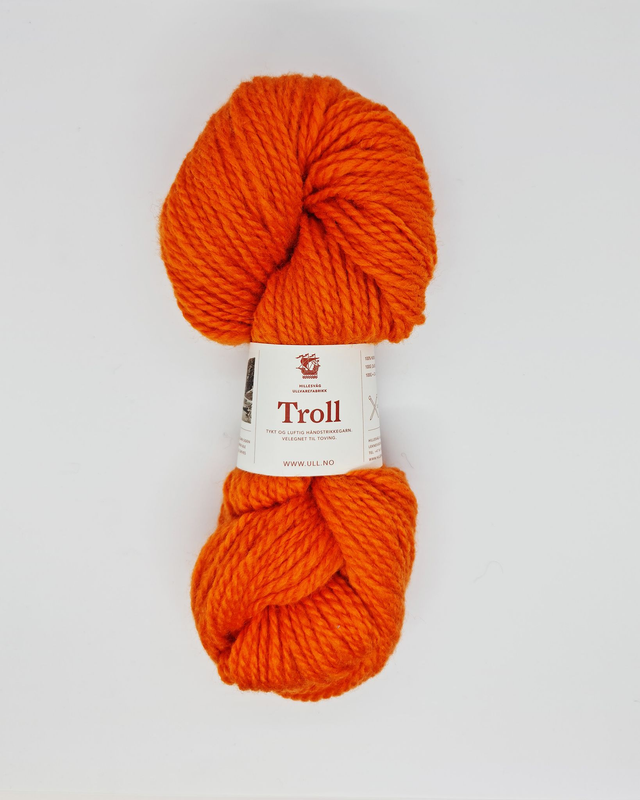 Hillesvåg Troll Yarn - 0712 Dark Orange | Norwegian Knitting Wool | UK ...