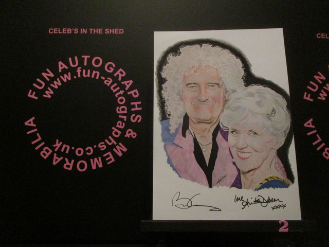 Brian May & Anita Dobson Limited Edition Signed A4 Portrait Drawing ...