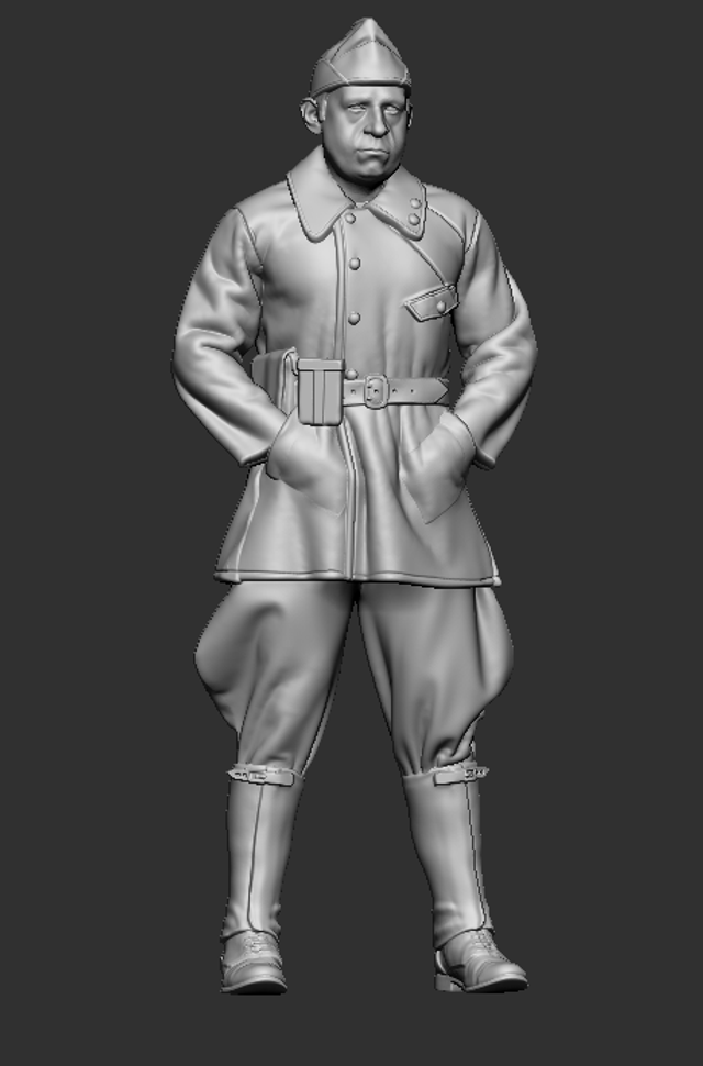 WW2 Dutch LVA Pilot in leather jacket (3D Printed resin)
