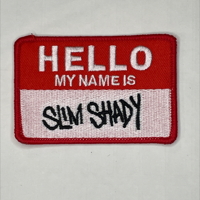 Eminem Slim Shady Name Tag Standard Patch | Music & Bean Co
