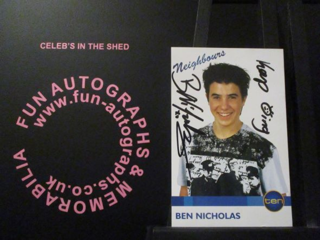 Ben Nicholas (Stingray Timmins) Authentic Autographed Neighbours 6x4 ...