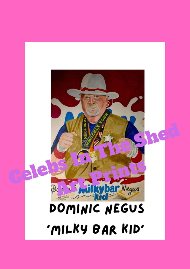 Dominic Negus 'Milky Bar Kid' - Limited Edition A4 Portrait Style ...