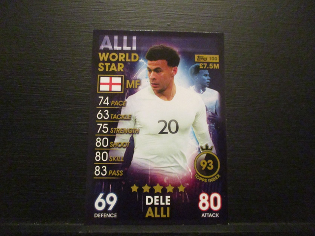Dele Alli - World Star Match Attax 101 Original Trading Card