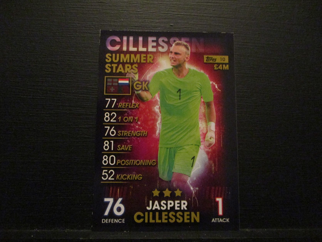 Jasper Cillessen - Summer Stars Match Attax 101 Original Trading Card