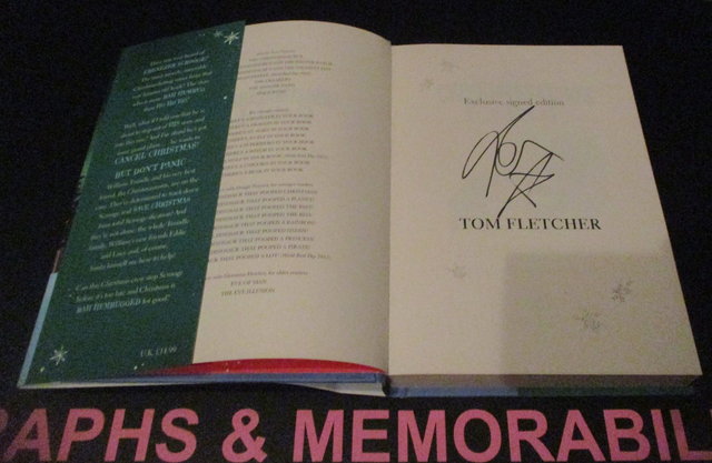 Tom Fletcher 'A Christmasaurus Carol' Authentic Autographed Hardback ...