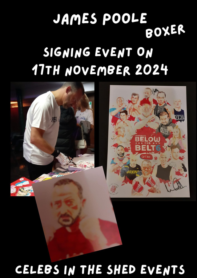 James Poole Limited Edition Signed A4 Portrait Print At Boxing Signing ...