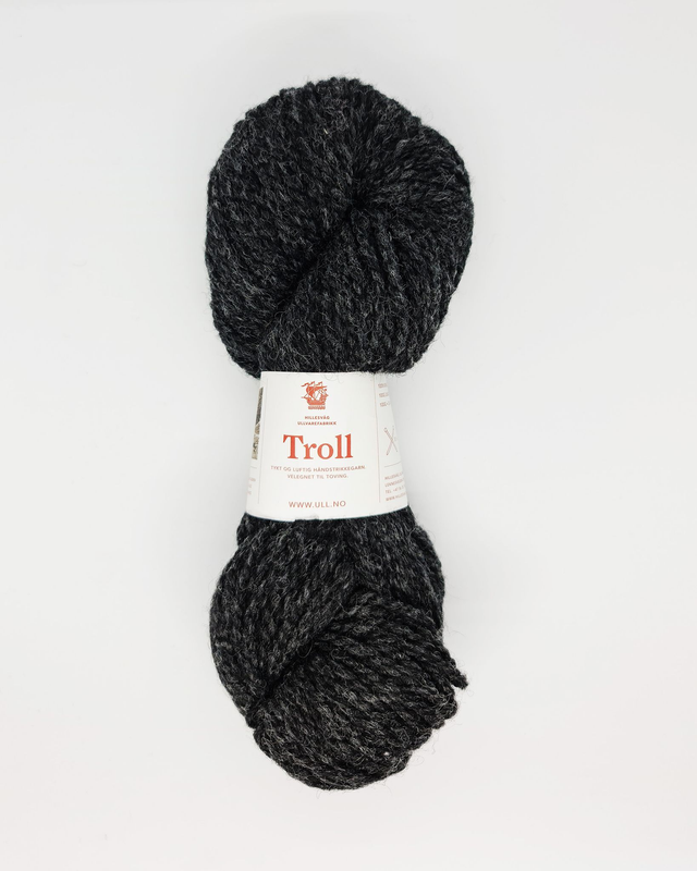 Hillesvåg Troll Yarn - 0733 Charcoal | Norwegian Knitting Wool | UK Stock