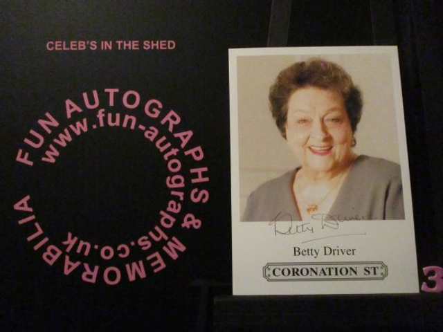 Betty Driver (Betty Turpin) Original Coronation Street Pre-Print Cast ...
