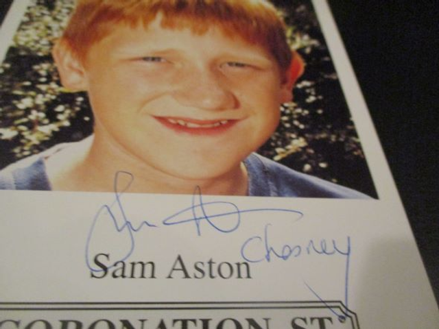 Sam Aston (Chesney Brown) Authentic Autographed Coronation Street 6x4 Cast Card