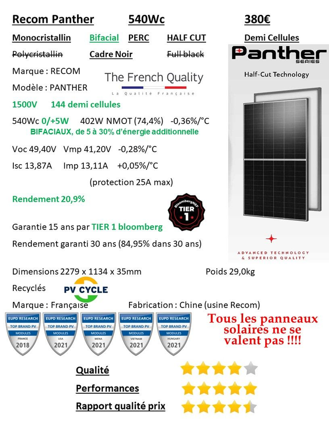 Kit 4kWc 10,2kWh Triphasé hybride / autonome photovoltaïque + batterie ARK