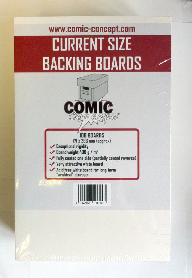 100 Current Backing Boards Comic Concept