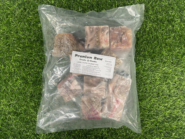 RAW - Lamb Tripe Chunks 1kg