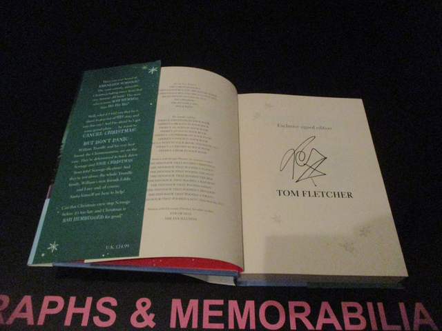 Tom Fletcher 'A Christmasaurus Carol' Authentic Autographed Hardback ...