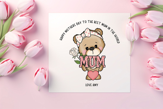 Cute Teddy Mother's Day Card